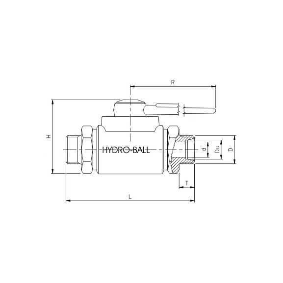 Ball valve with m. pipe thread